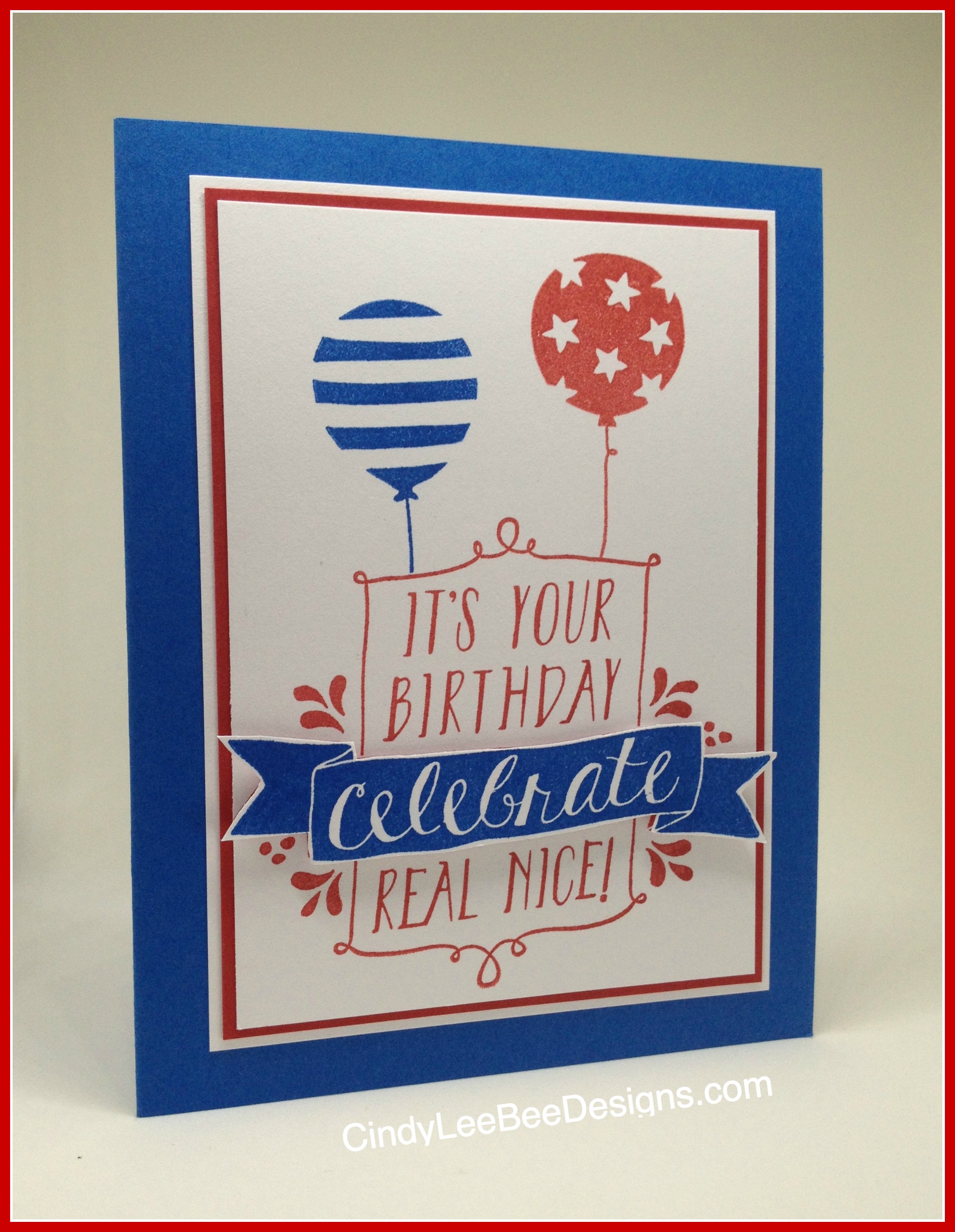 SU Balloon Bash Red Frames | Cindy Lee Bee Designs