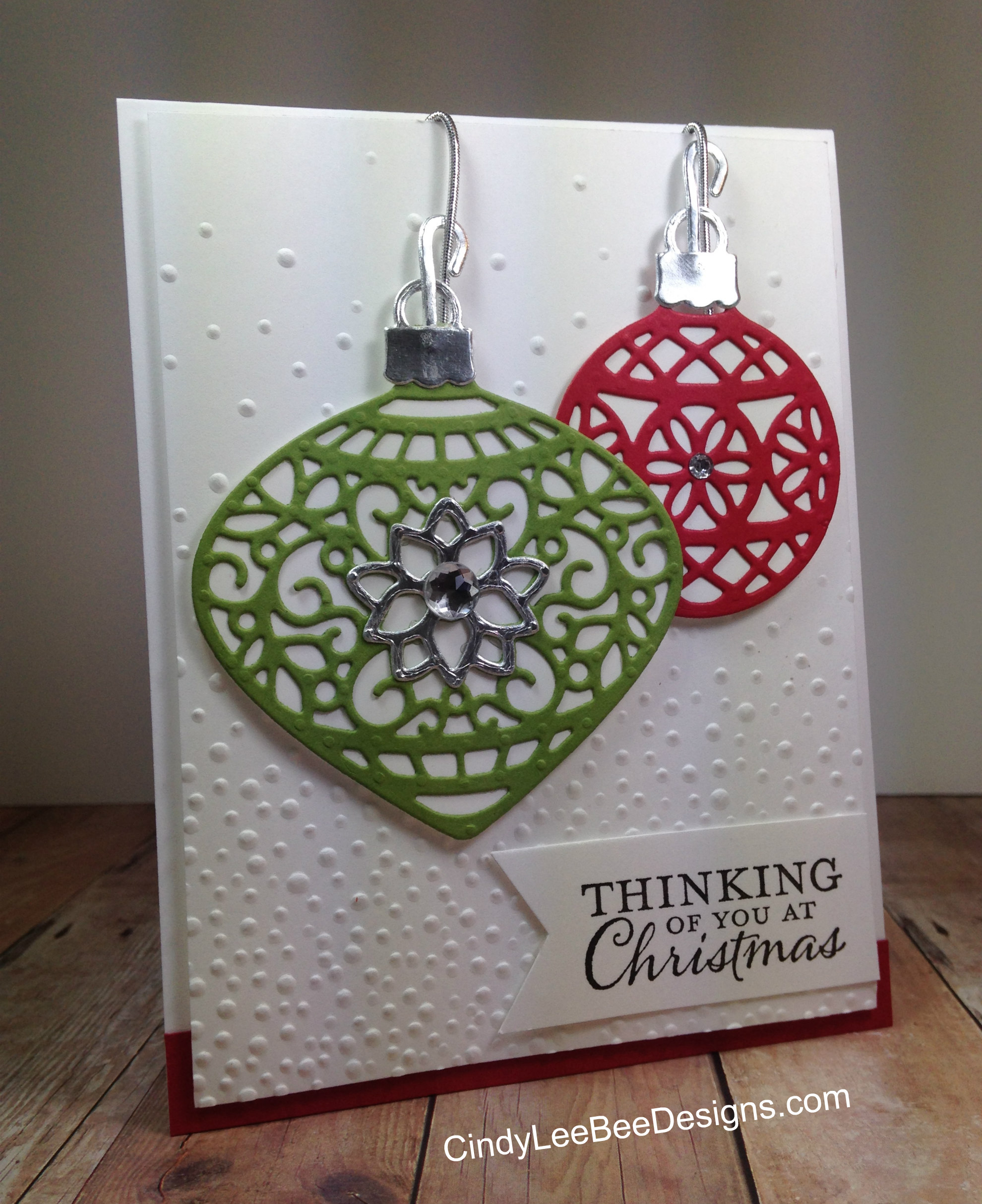 SU Embellished Ornaments with Delicate Ornaments Thinlits | Cindy Lee Bee Designs