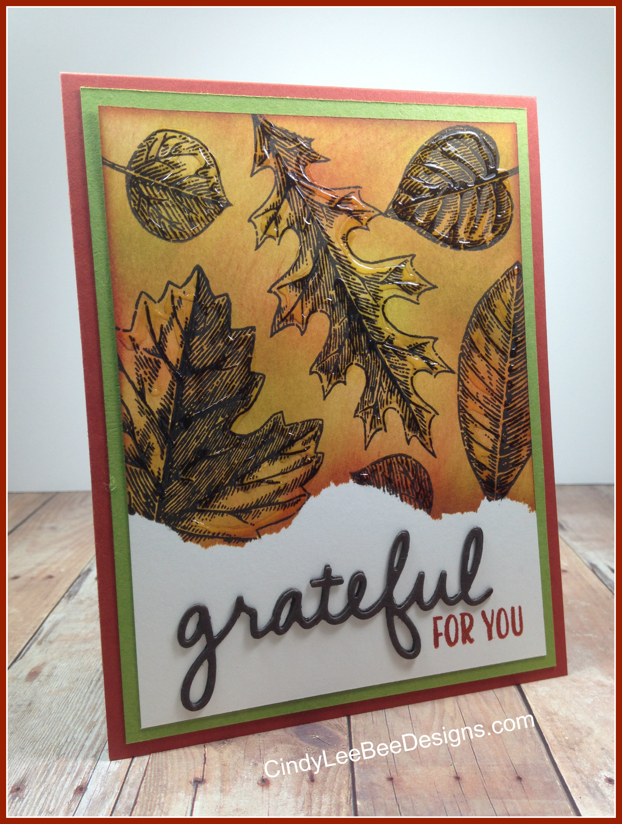 SU Vintage Leaves with Seasonal Frame Thinlits | Cindy Lee Bee Designs