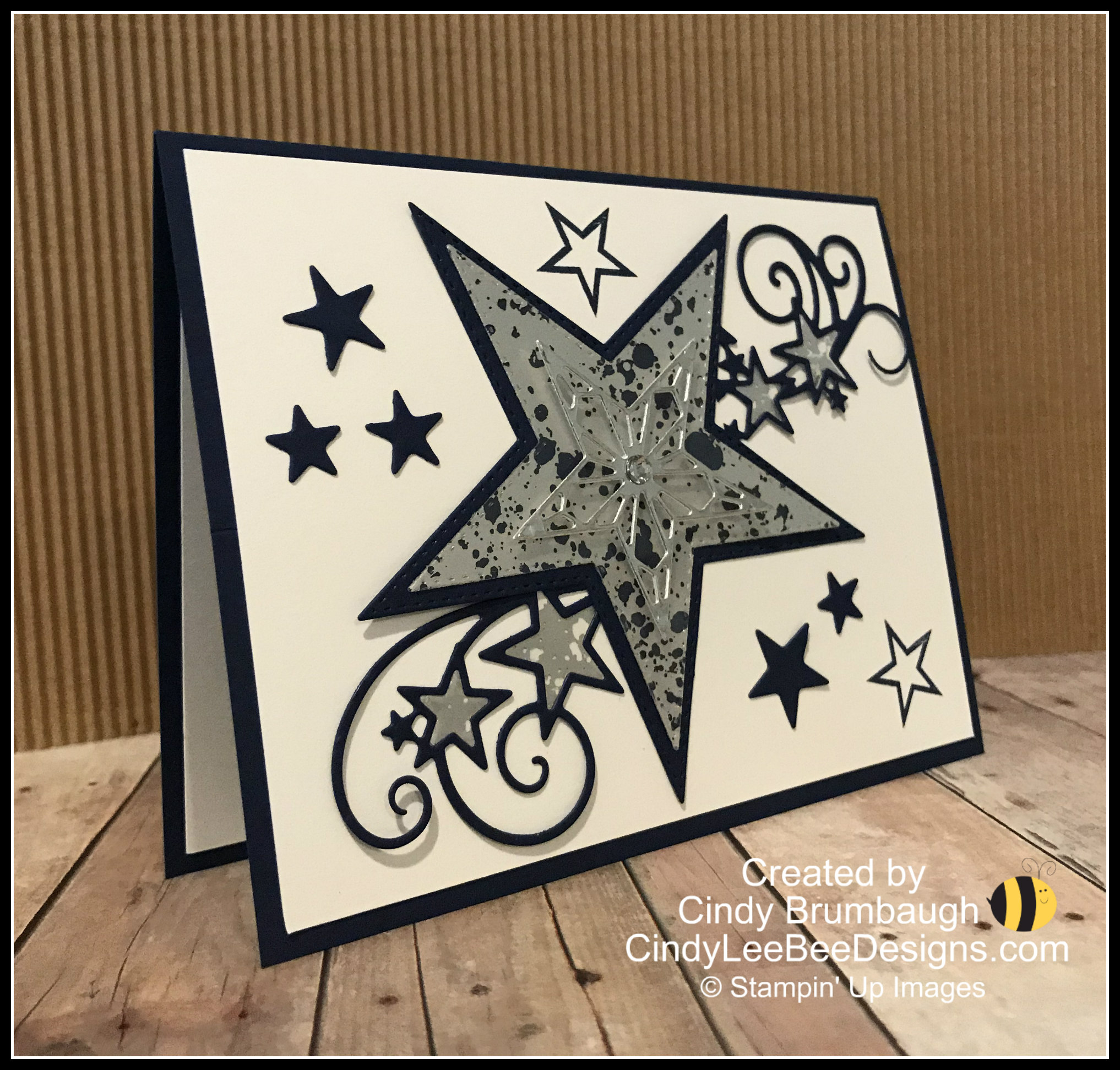 Stampin’ Up So Many Stars Easel Card Video Tutorial | Cindy Lee Bee Designs