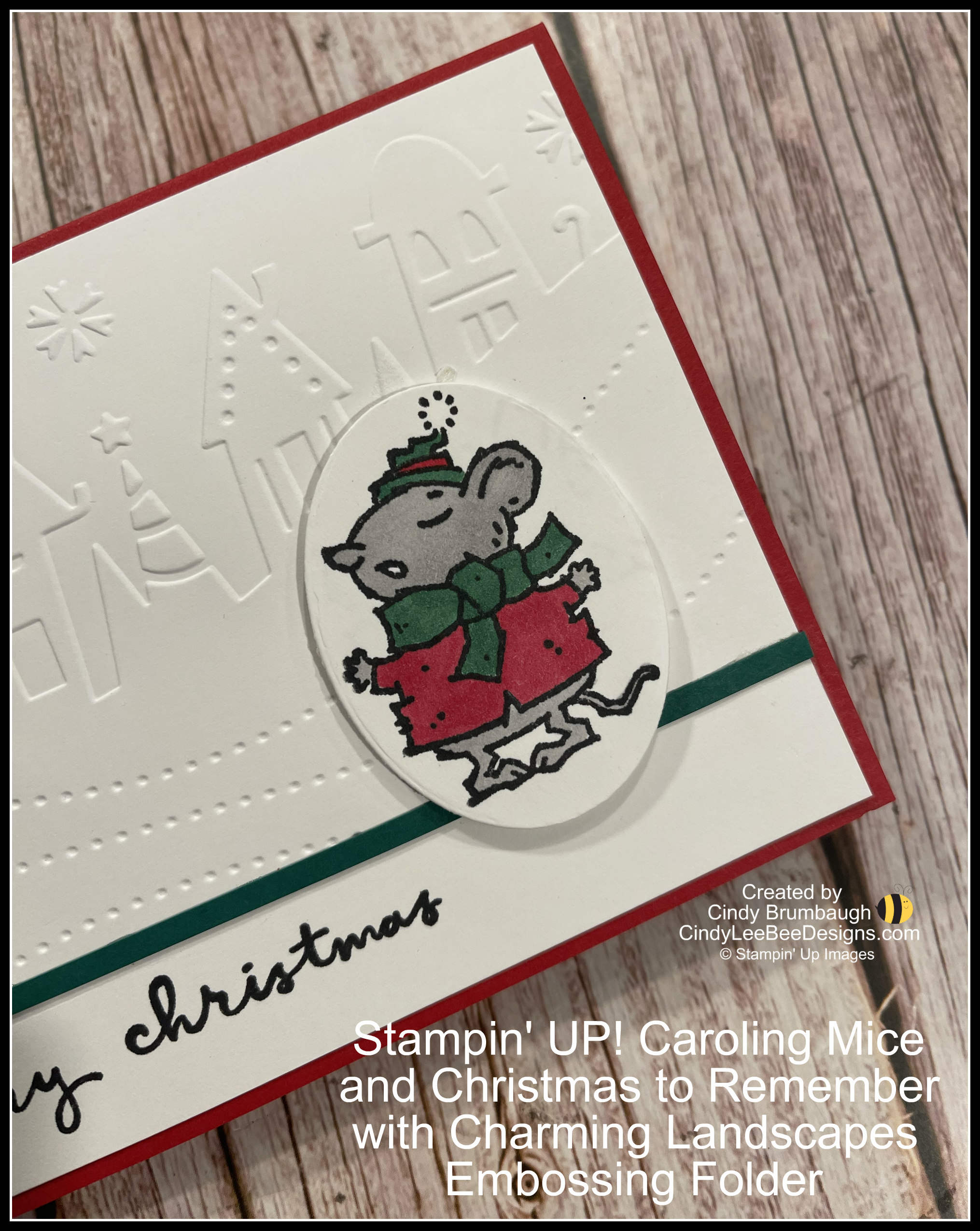 Stampin’ UP! Caroling Mice with Charming Landscapes Embossing Folders ...
