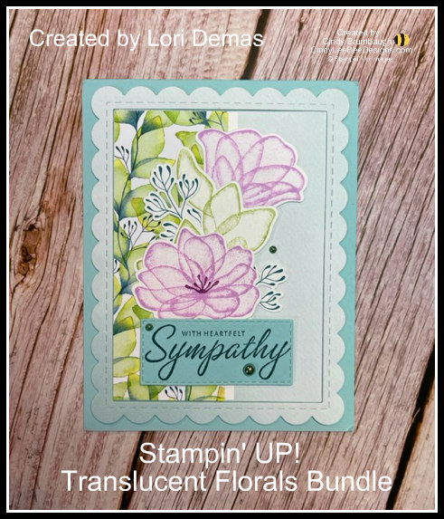 Stampin’ UP! Translucent Florals Bundle | Cindy Lee Bee Designs